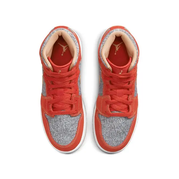 JORDAN 1 Mid Se Sneakers - Red/grey