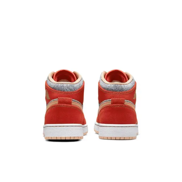 JORDAN 1 Mid Se Sneakers - Red/grey