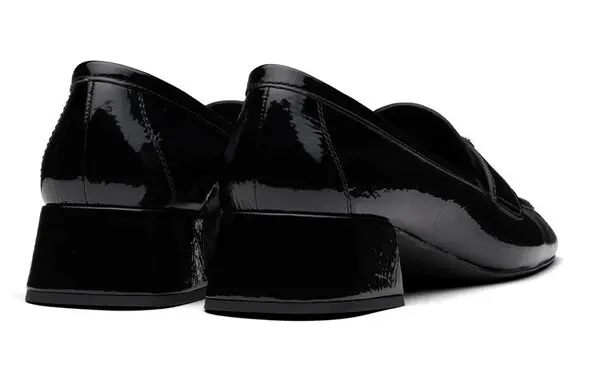 Prada Triangle Logo Patent Leather Loafers