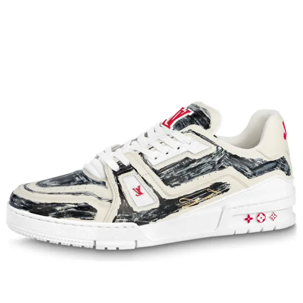 LOUIS VUITTON Trainers - Grey/white/red