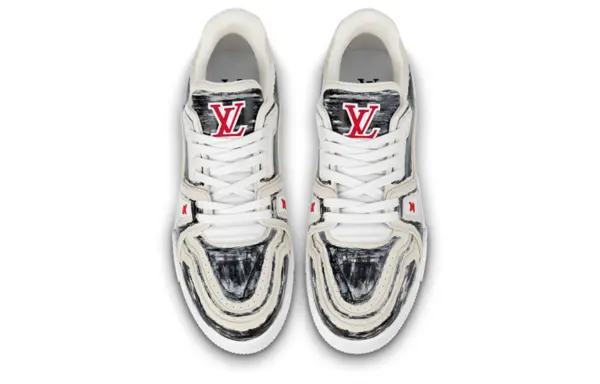 LOUIS VUITTON Trainers - Grey/white/red
