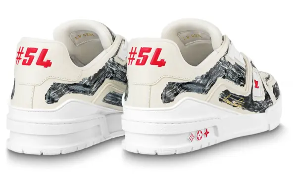 LOUIS VUITTON Trainers - Grey/white/red