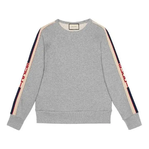 Gucci Side Sleeve Logo Sweatshirt - Grey