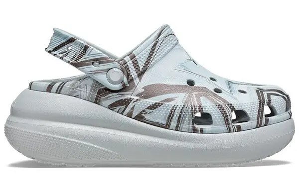 CROCS Classic Crush Disco Clog - Clear Bue/brown