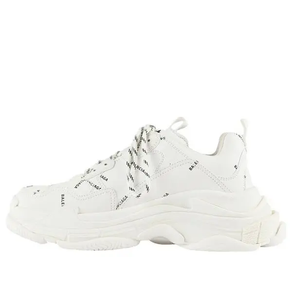 Balenciaga Triple S Allover Logo Sneakers - White