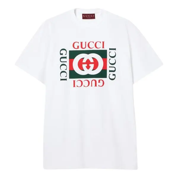 Gucci Printed Cotton Jersey T-shirt - White