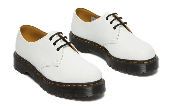 Dr. Martens 1461 Bex Smooth Leather Oxford Shoes - White/black