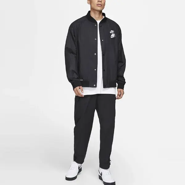 Nike Alphabet Logo Printing Woven Casual Jacket Da0648-010