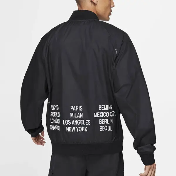 Nike Alphabet Logo Printing Woven Casual Jacket Da0648-010