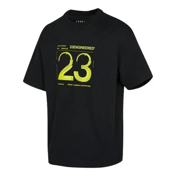 JORDAN Ss22 23 Engineered Printing Short Sleeve Black T-shirt - Default Color