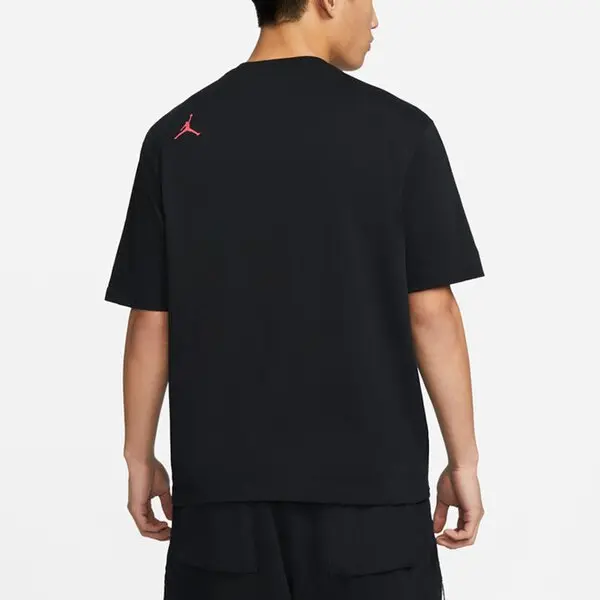 JORDAN Ss22 23 Engineered Printing Short Sleeve Black T-shirt