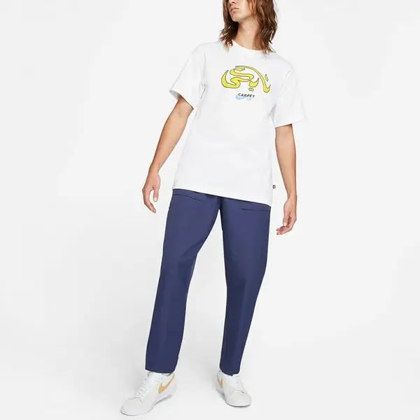 Nike X Carpet Company Crossover Printing Round Neck Sports Short Sleeve Asia Edition - White