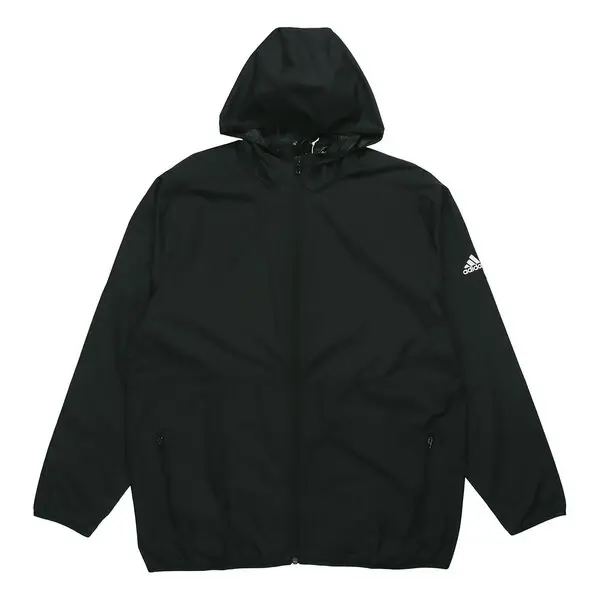 Adidas Windbreaker Hooded Jacket - Black