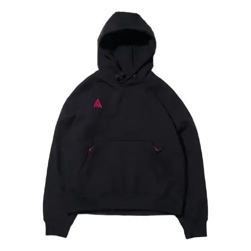 Nike Pullover Hoodie - Black/active Fuchsia