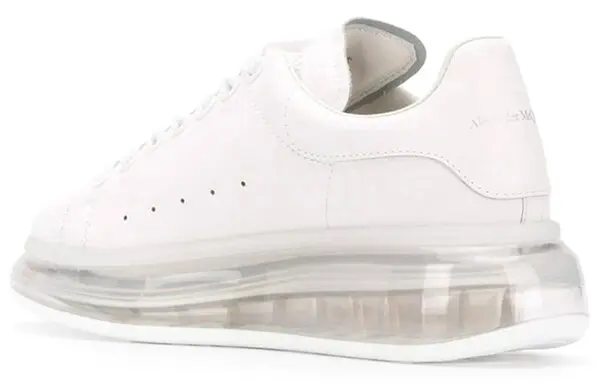 Alexander McQueen Oversized Sneaker With Clear Sole - White/clear