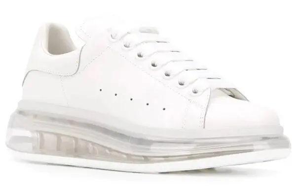 Alexander McQueen Oversized Sneaker With Clear Sole - White/clear