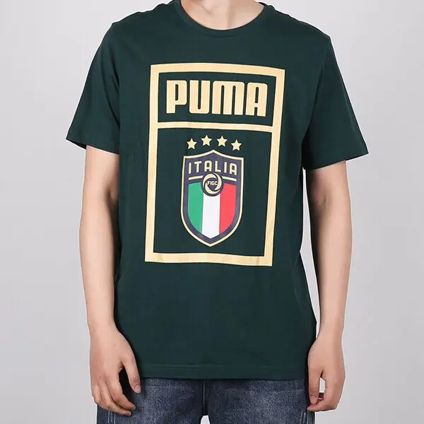 PUMA Large Printing Breathable Casual Round Neck Short Sleeve