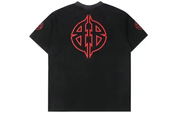 Balenciaga Metal Bb Stencil T-shirt 'black Red - Black/red