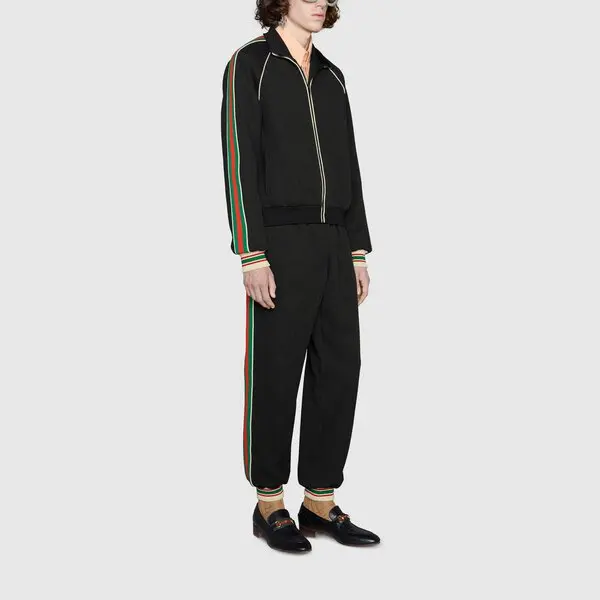 Gucci Classic Red Green Gg Knit Jogging Sports Pants