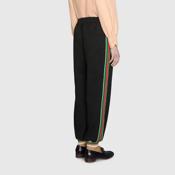 Gucci Classic Red Green Gg Knit Jogging Sports Pants