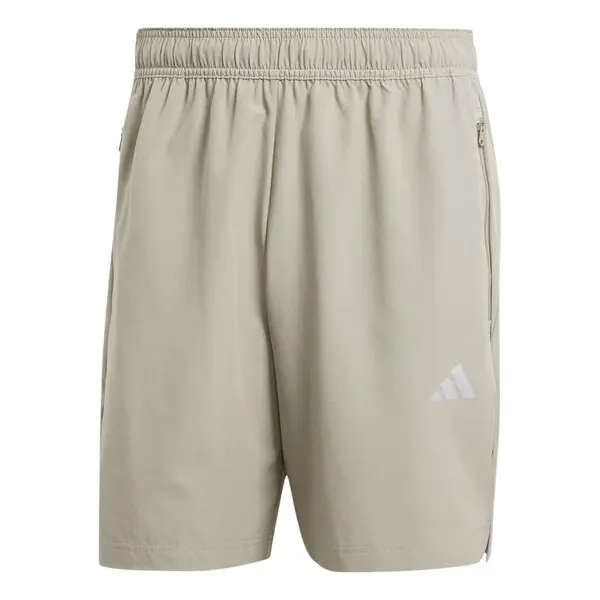 Adidas Gym+ Training 3-stripes Woven Shorts - Silver Pebble