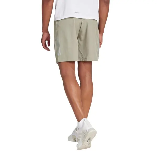 Adidas Gym+ Training 3-stripes Woven Shorts - Silver Pebble