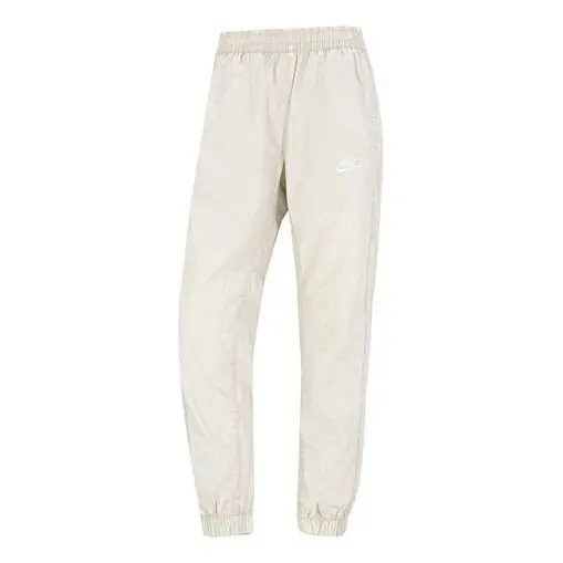 Nike Solid Color Logo Casual Woven Sports Pants/trousers/joggers Autumn Khaki - Default Colorway