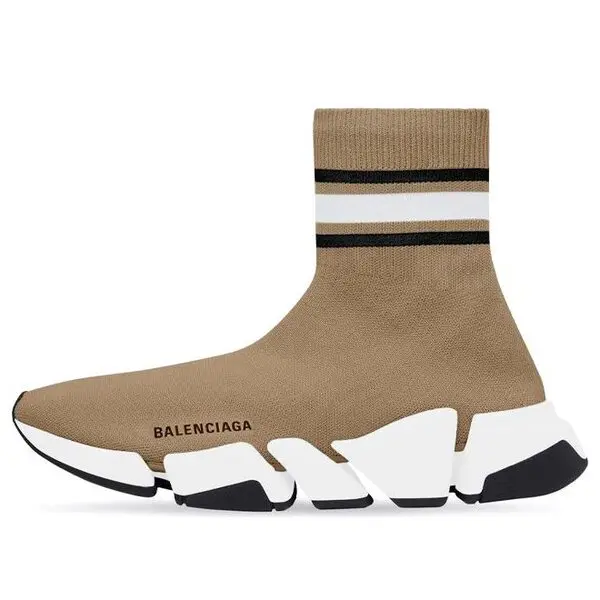 Balenciaga Speed 2.0 Sneakers - Tan/white/black