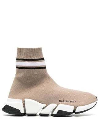 Balenciaga Speed 2.0 Sneakers - Tan/white/black