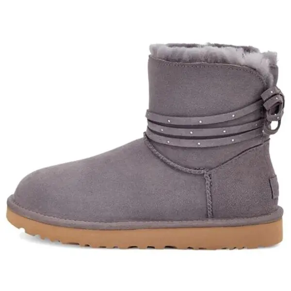 UGG Mini Bailey Bling Bow Boots - Purplegray
