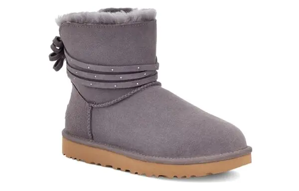 UGG Mini Bailey Bling Bow Boots - Purplegray