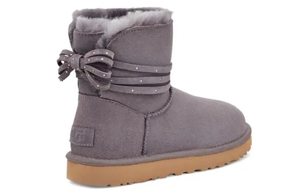 UGG Mini Bailey Bling Bow Boots - Purplegray