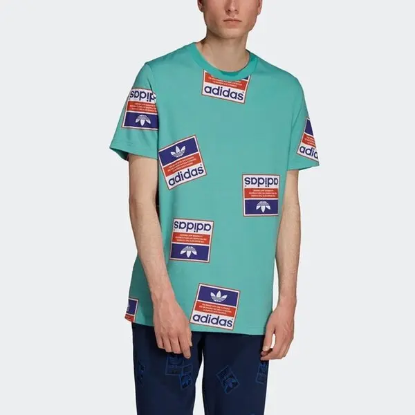 Adidas Originals Printing Round Neck Short Sleeve