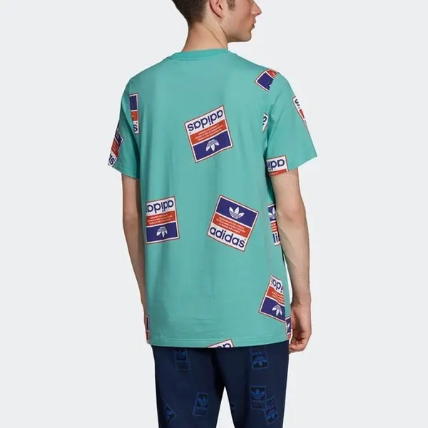 Adidas Originals Printing Round Neck Short Sleeve