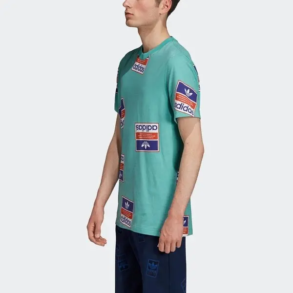 Adidas Originals Printing Round Neck Short Sleeve
