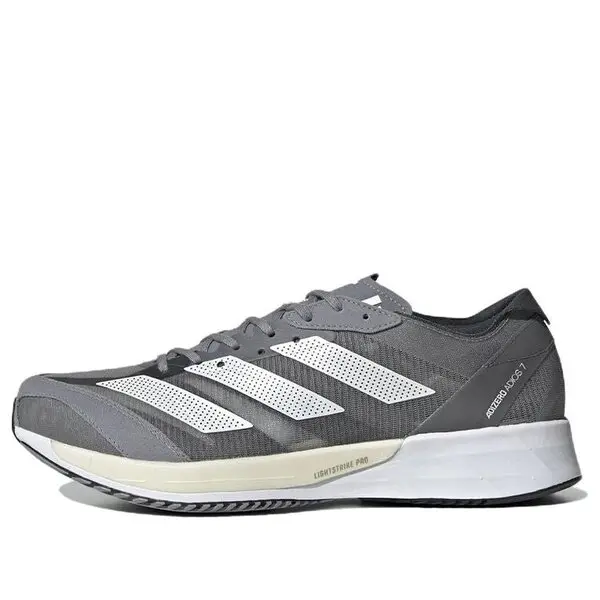 Adidas Adizero Adios 7 Performance Sneakers - Gray/white
