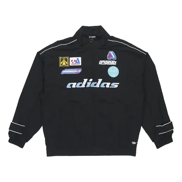 Adidas Originals Tgp Stand Collar Windbreaker Jacket - Black