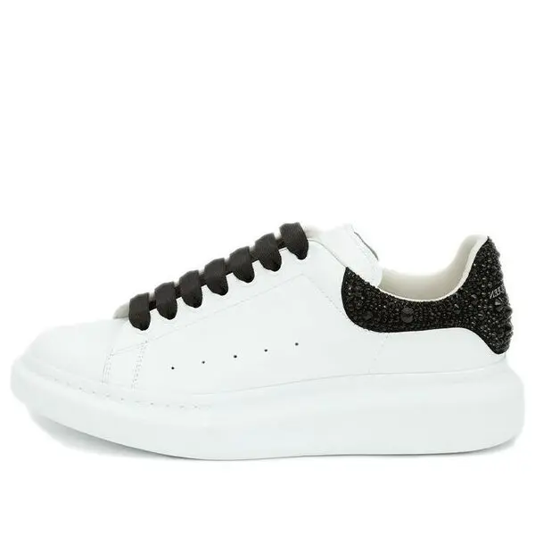 Alexander McQueen Oversized Sneaker With Crystal Embellishment - White/black