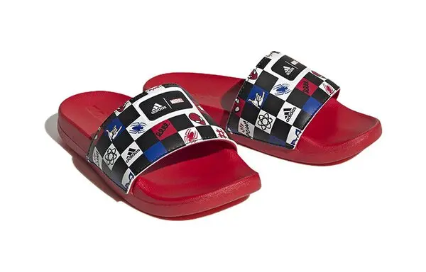 Adidas Adilette Comfort Slide X Disney Spider-man Checkerboard