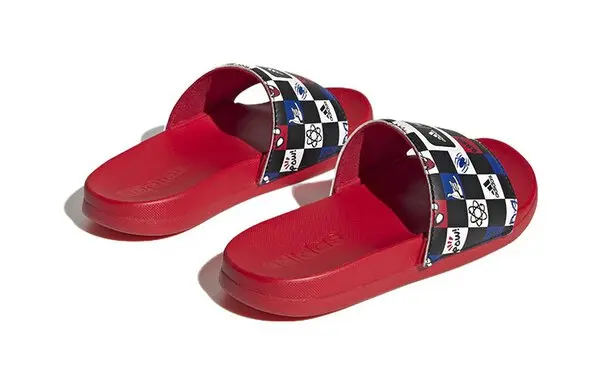 Adidas Adilette Comfort Slide X Disney Spider-man Checkerboard