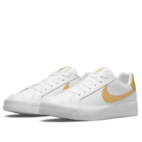 Nike Court Royale Ac Low Top Sneakers - White/gold