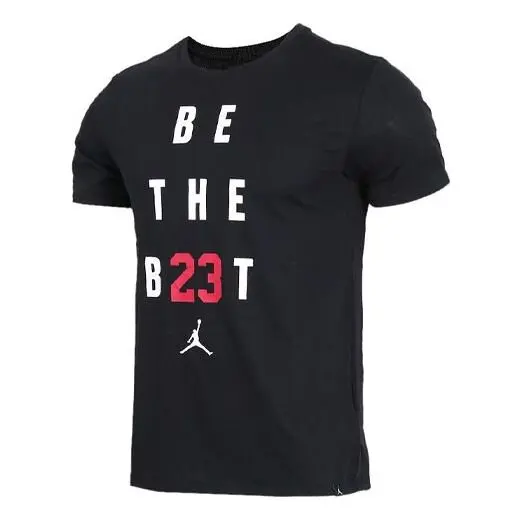 JORDAN Alphabet Printing Casual Short Sleeve - Black