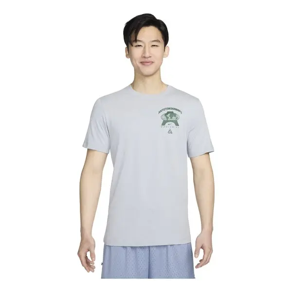 Nike Giannis Graphic T-shirt Asia Sizing - Grey
