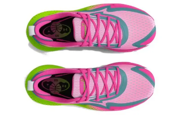 Under Armour Spawn 5 Athletic Sneakers - Grey/pink/lime