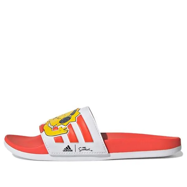 Adidas The Simpsons X Adilette Comfort Slides 'lisa - Orange/yellow/white