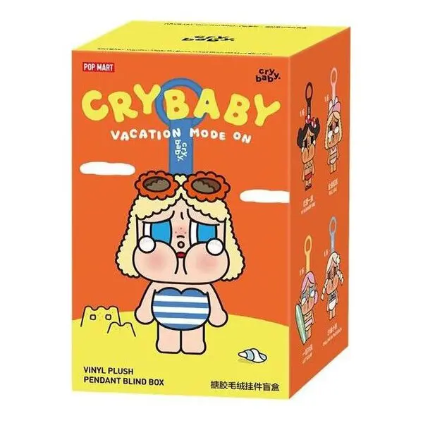 POP MART Crybaby Vacation Mode On Series Vinyl Plush Pendant Sealed Case