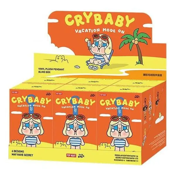 POP MART Crybaby Vacation Mode On Series Vinyl Plush Pendant Sealed Cases - Multi-color