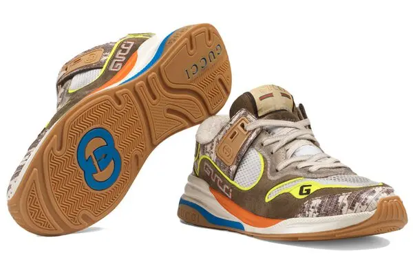 Gucci Ultrapace Rock Tejus Printed Sneakers - Brown