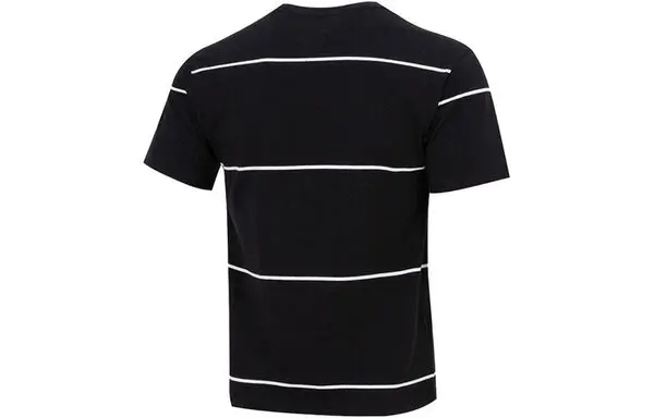 Nike Ss22 Stripe Round Neck Pullover Short Sleeve Black - Multi-color