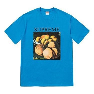 Supreme Fw18 Still Life Tee Bright Printing Short Sleeve - Blue